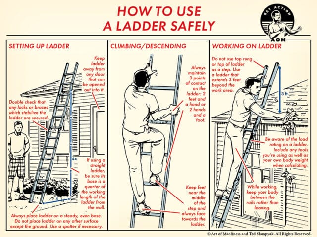 Ladder Safety Tips | The Art of Manliness