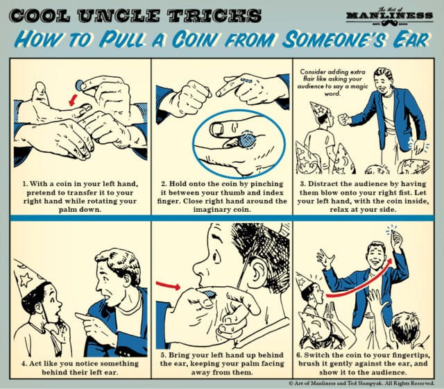 How to Pull a Coin from Someone's Ear | The Art of Manliness