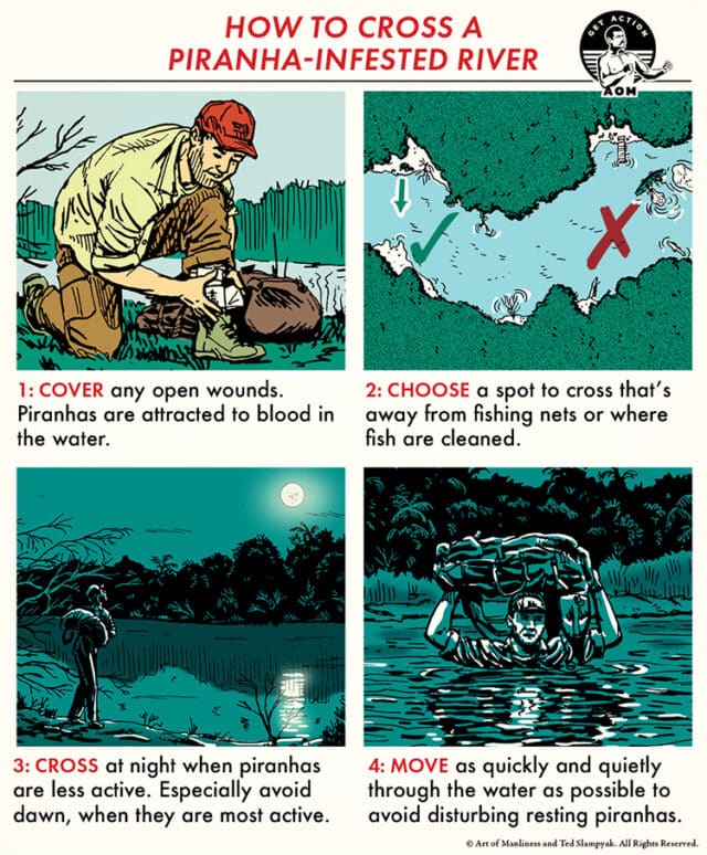 Skill of the Week: Cross a Piranha-Infested River | The Art of Manliness