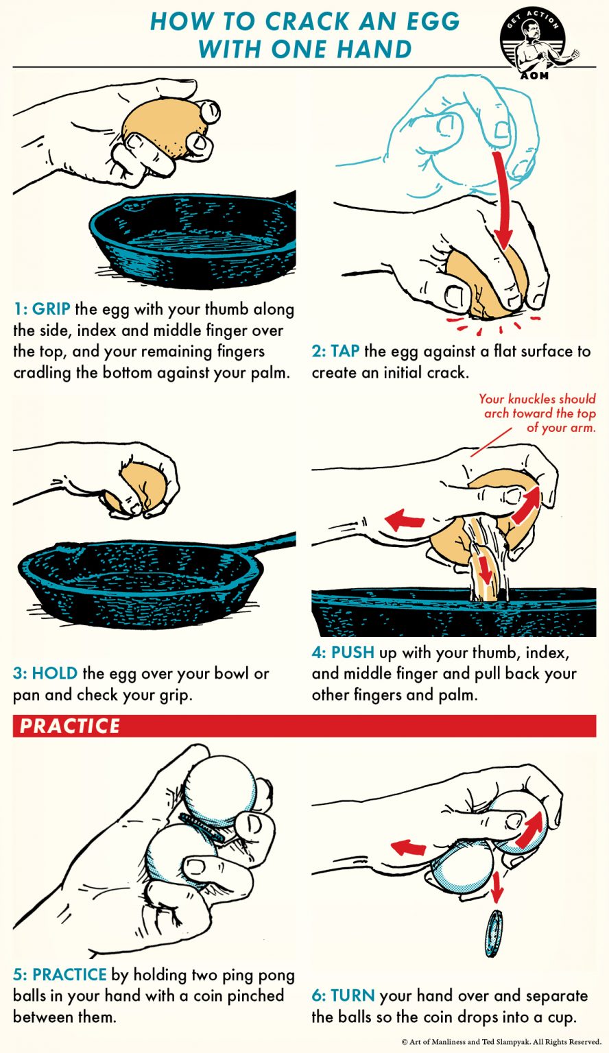 Skill of the Week: Crack an Egg With One Hand | The Art of Manliness