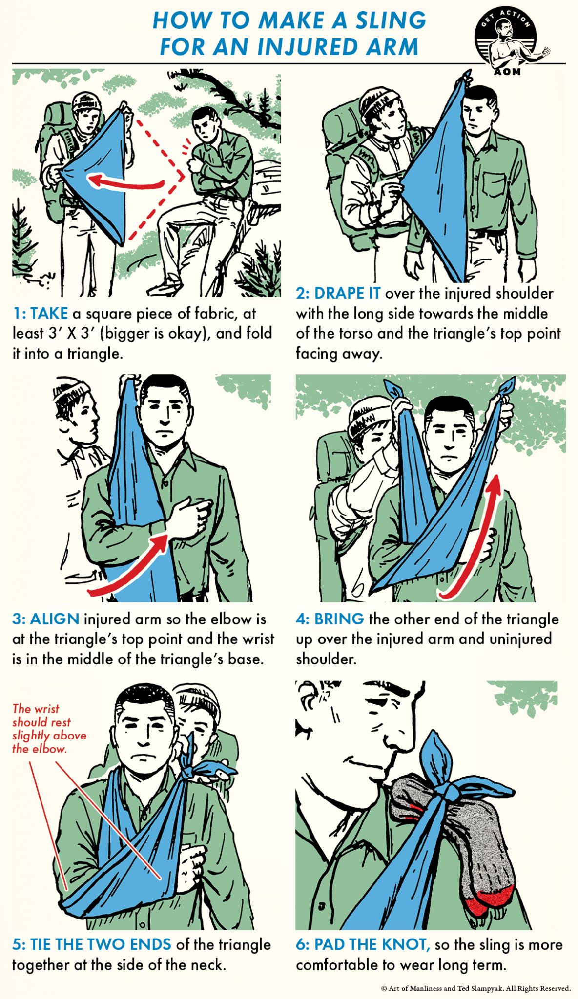 How to Make a Sling for an Injured Arm | The Art of Manliness