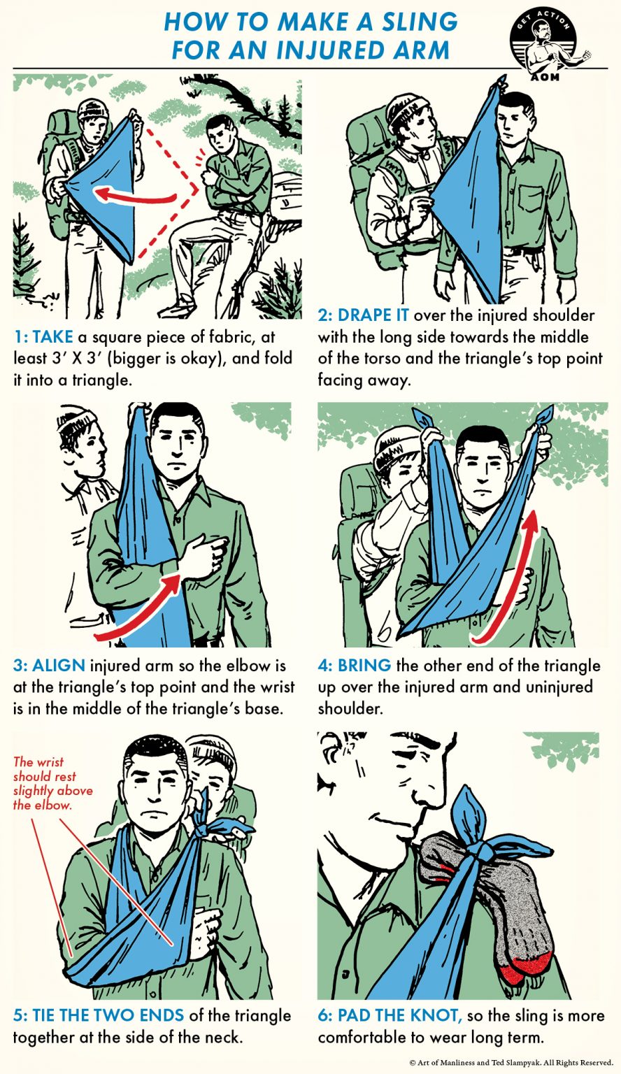 How to Make a Sling for an Injured Arm | The Art of Manliness