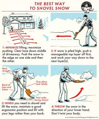 Skill of the Week: Shovel Snow in the Most Efficient Way Possible | The ...