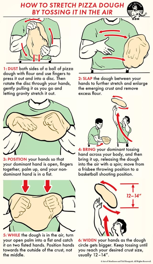 How to Toss Pizza Dough for a Perfect Crust | The Art of Manliness